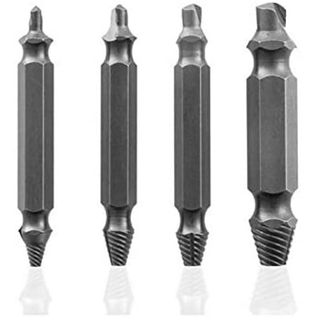 Set Of 4 Damaged Screw Extractor Drill Bits To Extract Cracked Broken ...