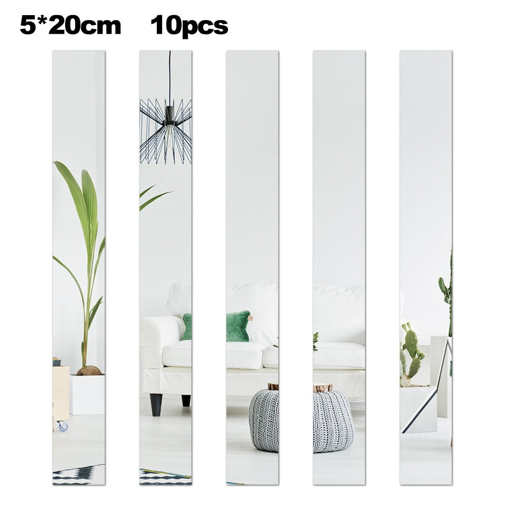 Click here for Bamill 10pc Long Strip Acrylic Mirror Mosaic Wall... prices