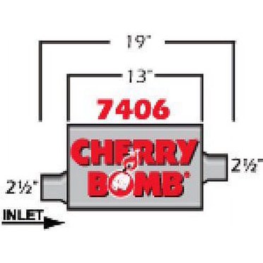 Pypes Performance Exhaust MVR200S M-80 Series Muffler; 2.5 in. Round ...