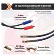 12FT Semi Truck Air Lines Kit, 3-in-1 Air Hose & ABS Power Line with 7 ...
