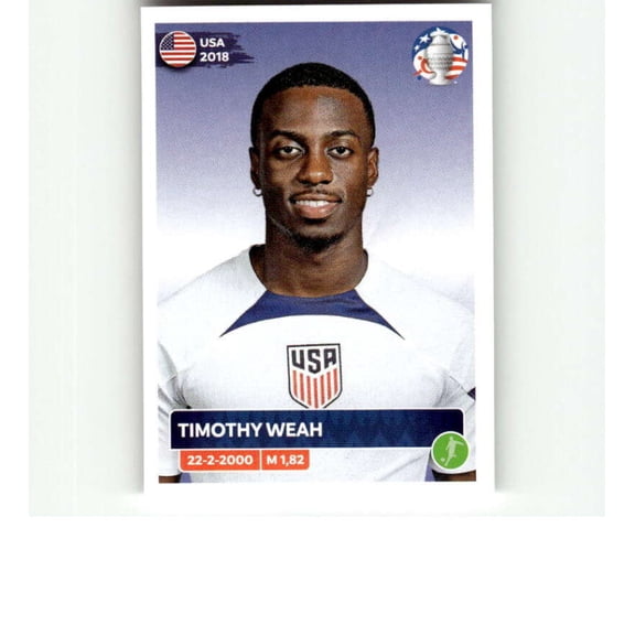 2024 Panini CONMEBOL Copa America Sticker #USA18 Timothy Weah USA ...