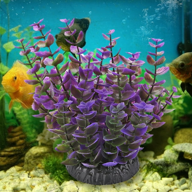 JQSM Simulation Plastic Water Grass Fish Tank Landscaping Plants ...