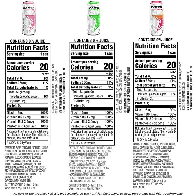 Rockstar Nutrition Facts