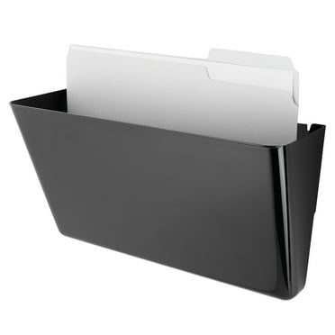 Brenton Studio Unbreakable 3-Pocket Letter-Size Wall Files, Black, Pack ...