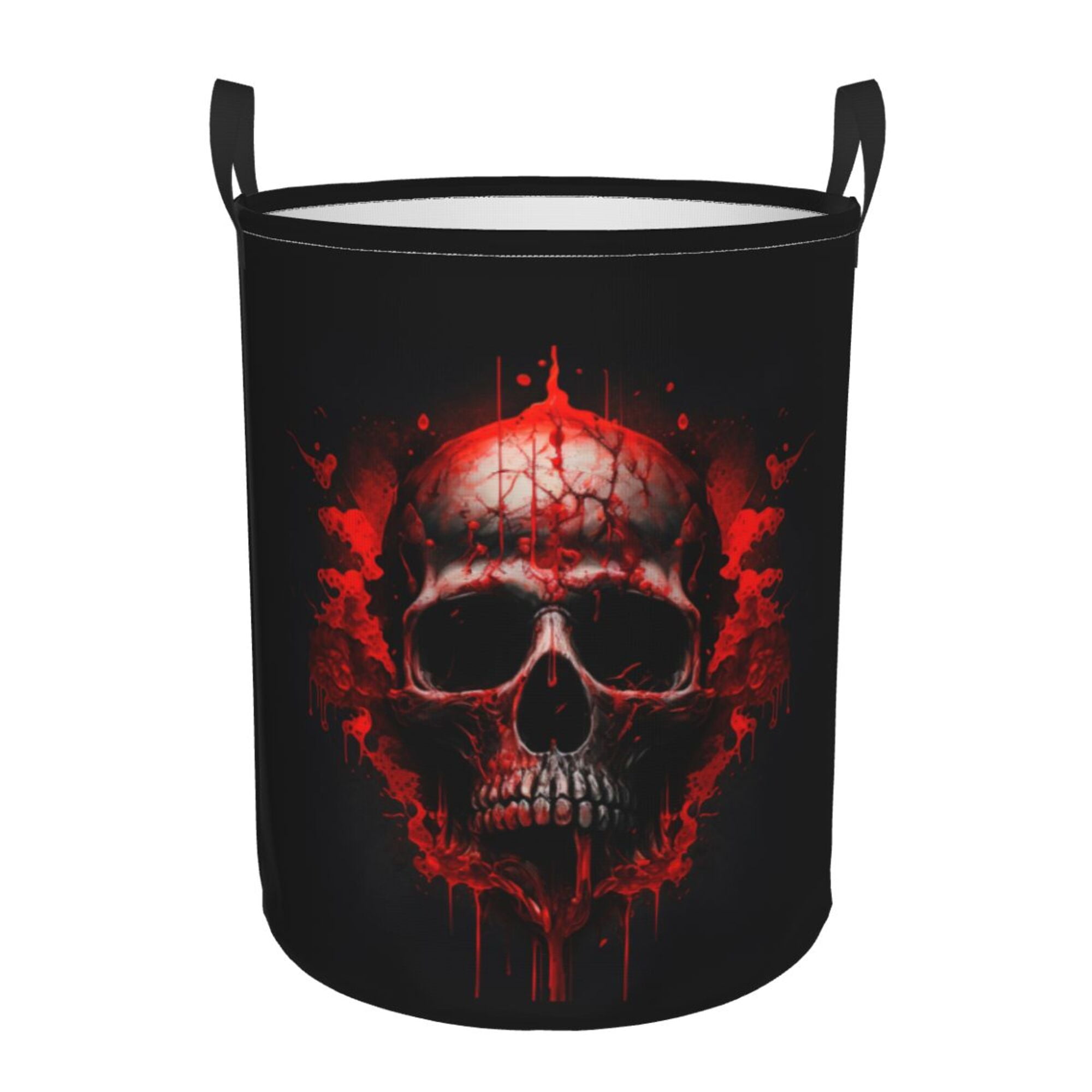 TEQUAN Waterproof Laundry Hampers, Gothic Skull Blood Skeleton Pattern ...