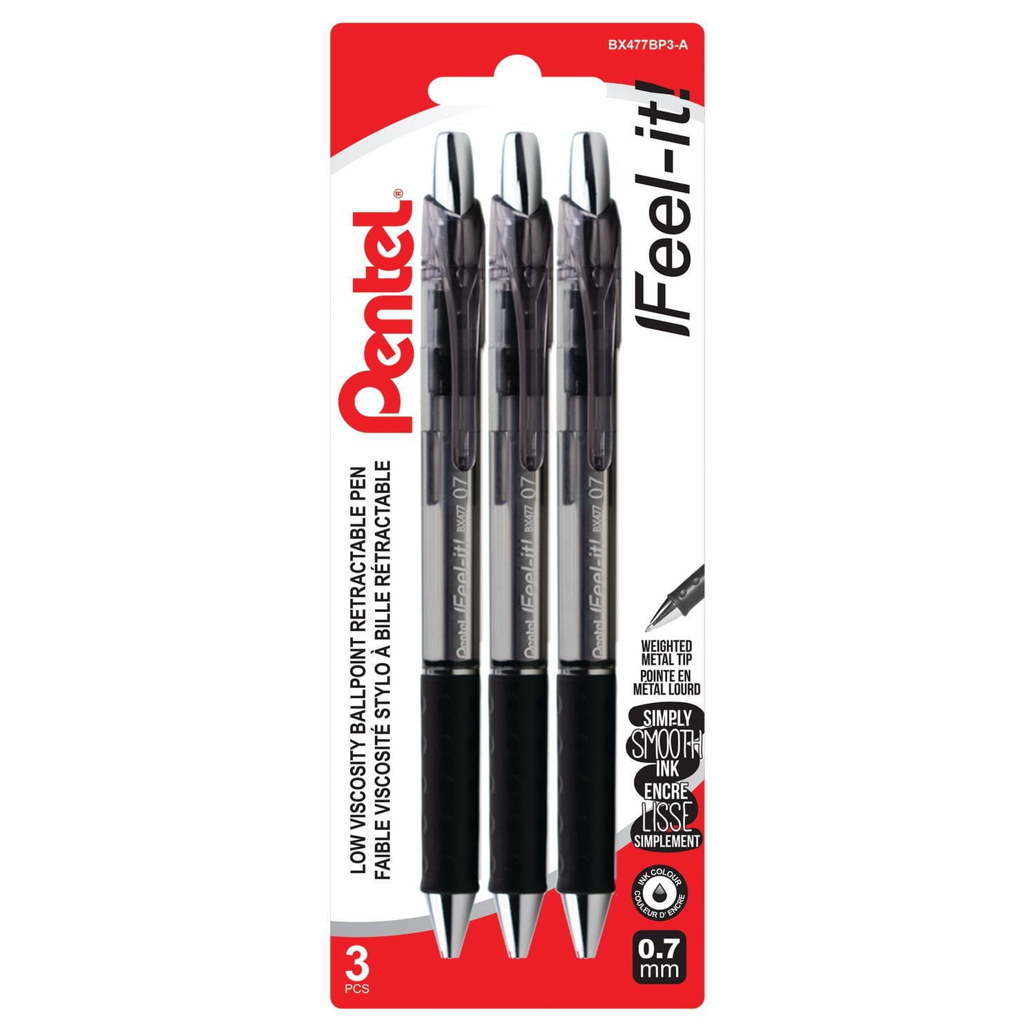 Click here for Pentel Feel-It! Retractable Ballpoint Pen  (0.7mm)... prices