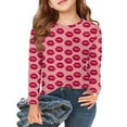 Hajmiiikey Girls Long Sleeve T Shirts Kids Fall Tops Crewneck Pattern ...