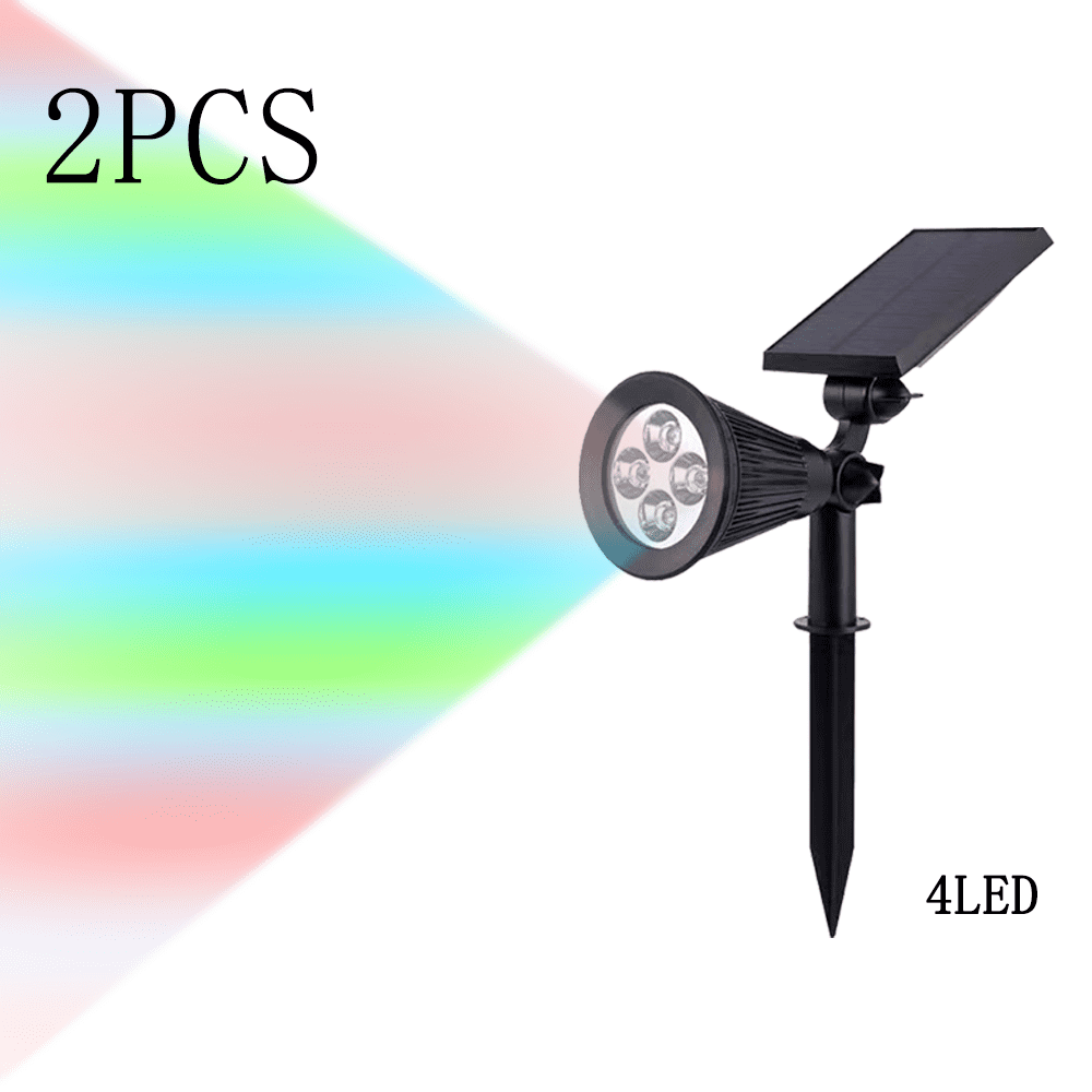 2 Pack Solar Lights Outdoor LED Spot Lights For Landscape Lighting ...