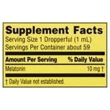 Spring Valley Liquid Melatonin Dietary Supplement, 10 mg, 2 fl oz ...