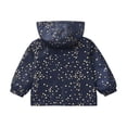 AVRNLIQ Girls Navy Blue Hooded Jacket Gold Hearts Lightweight ...