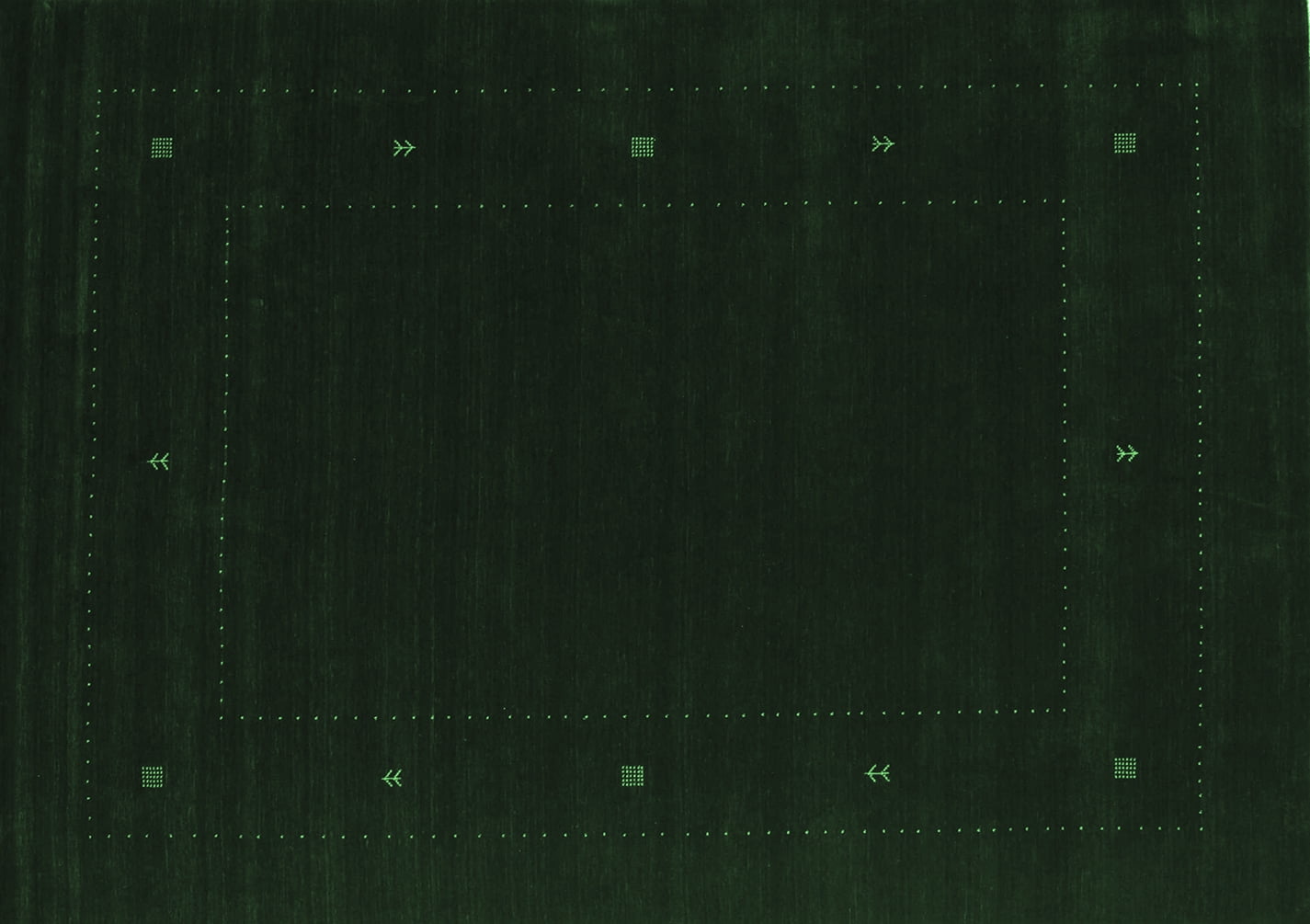 Ahgly Company Indoor Rectangle Abstract Emerald Green Contemporary Area ...