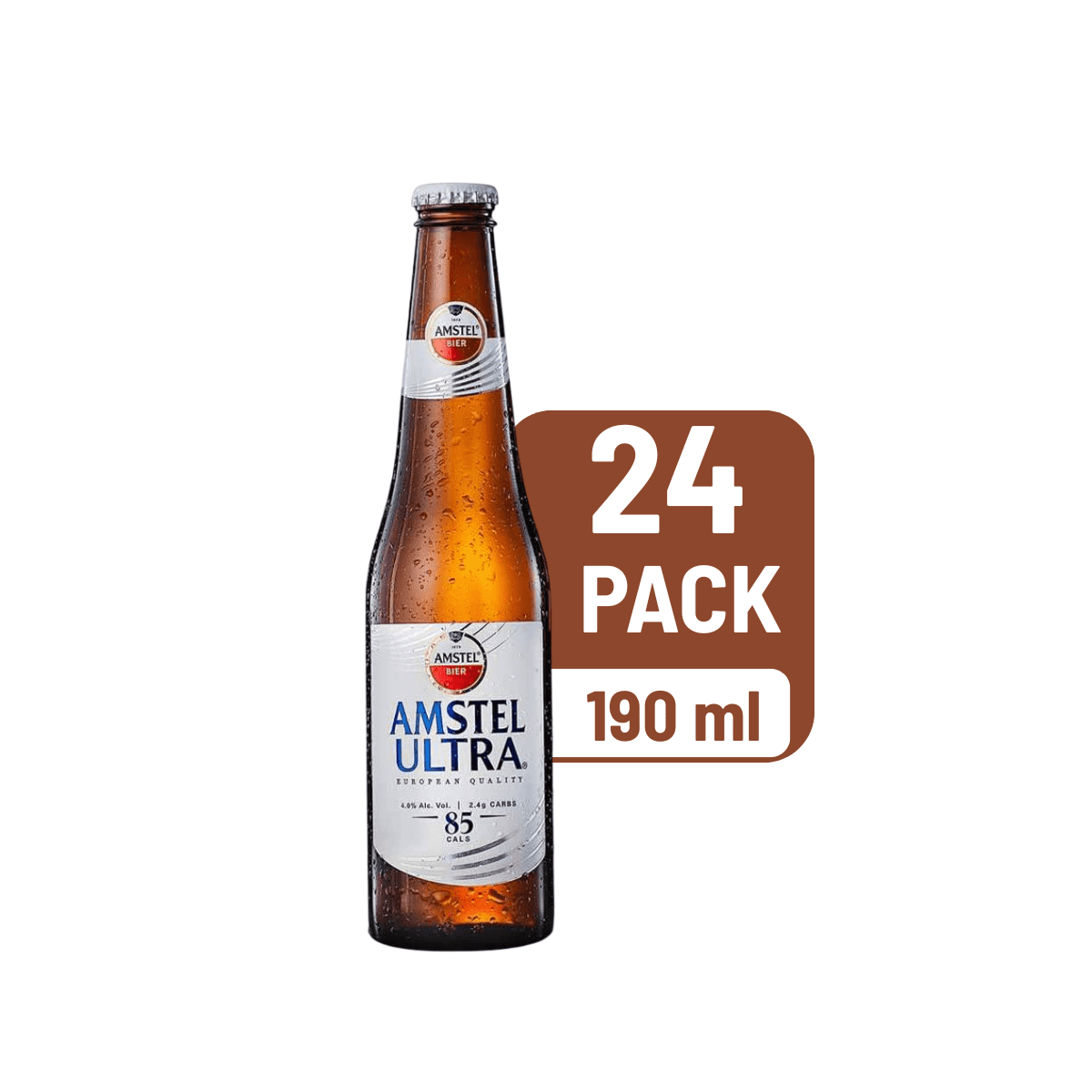 Pack De 24 Cerveza Amstel Ultra Cuartito 190Ml R | Walmart en línea