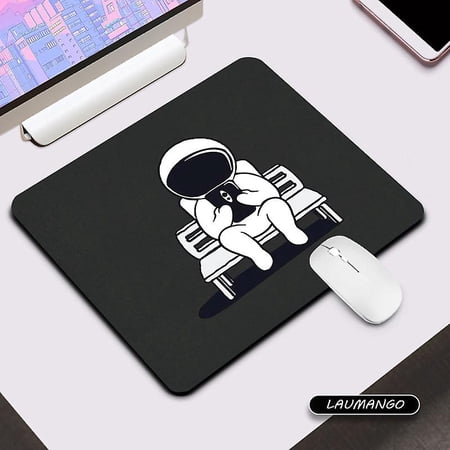 Astronaut Mouse Pad Printed Black Pattern Gaming Mouse Pad Gamer ...
