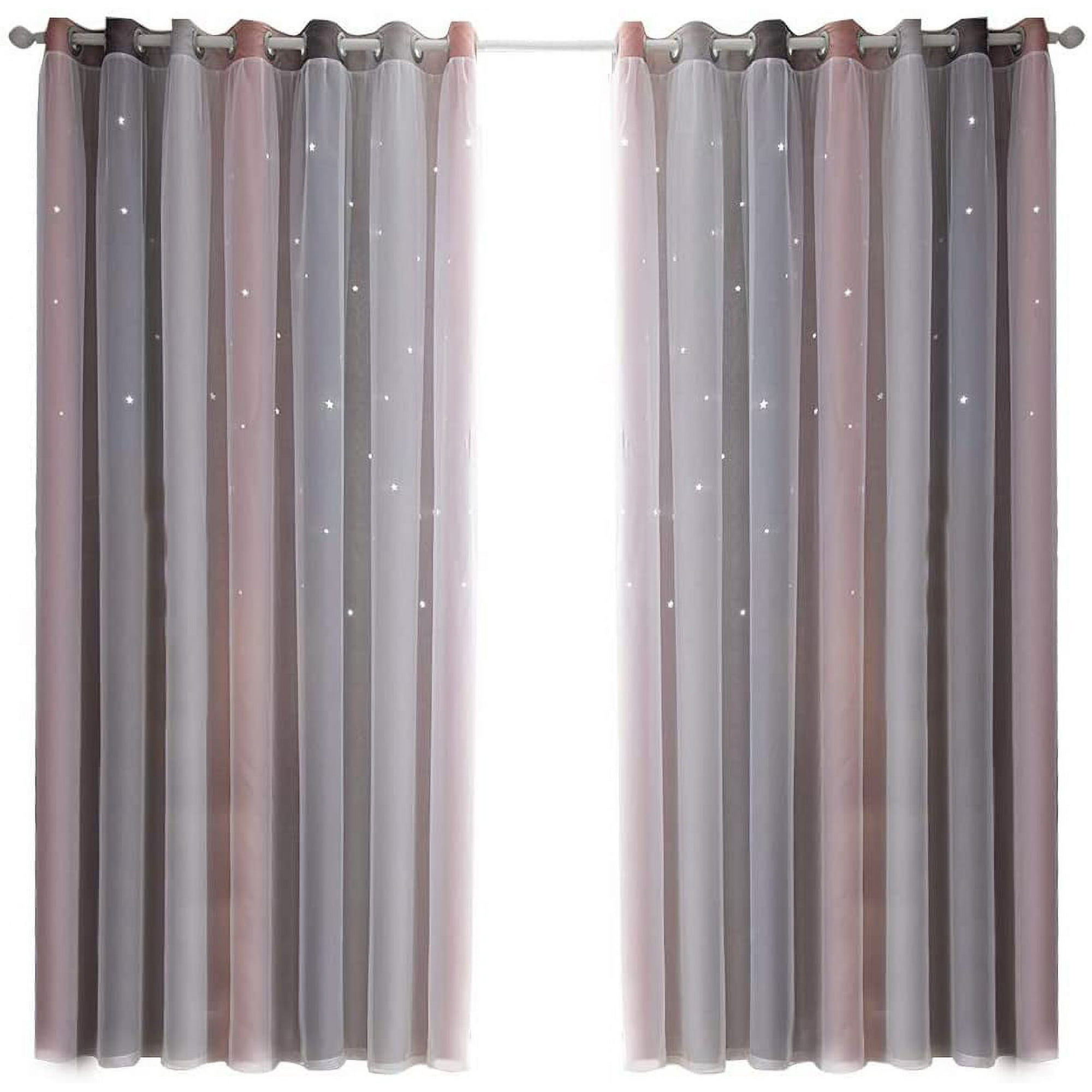 Click here for Leining Double Hollow Star Curtains Double Layer S... prices