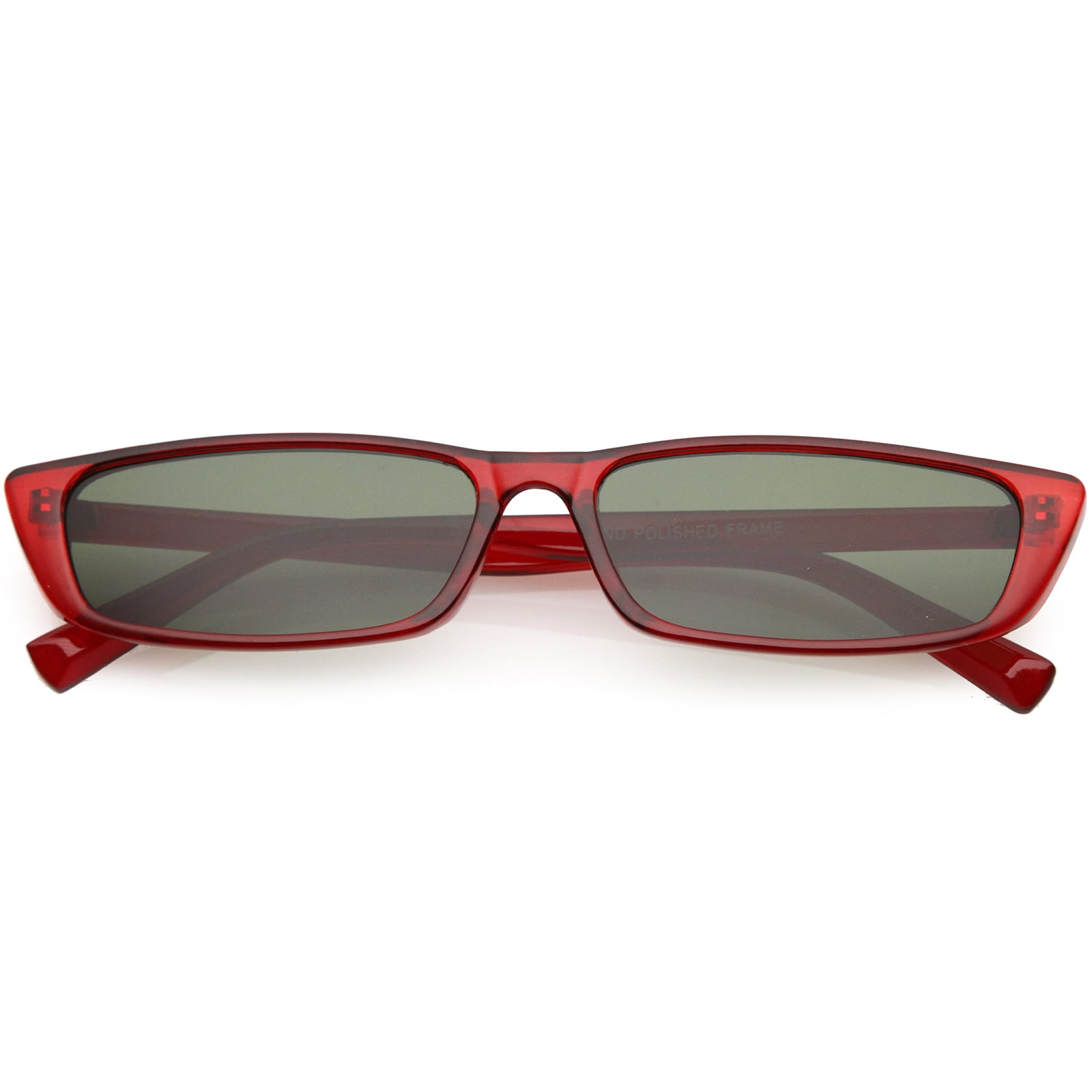 Retro Slim Rectangle Cat Eye Sunglasses Neutral Colored Lens 57mm ...