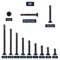 #8 x 3/4" Sheet Metal Screws 100Pcs 410 Stainless Steel Flat Head Fast ...