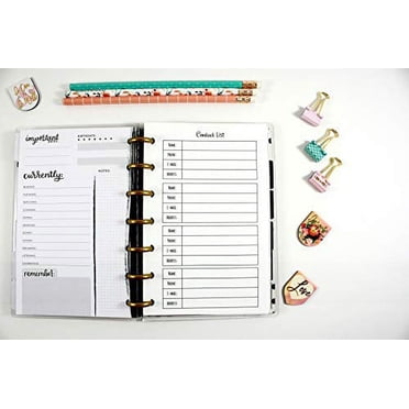 Weekly Lesson Planner Inserts for 9 Disc Happy Planners - Walmart.com