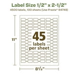 Avery EcoFriendly Barbell Labels, 1/2" x 2-1/2", 4,500ct - Walmart.com