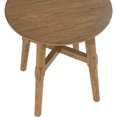 Steve Silver Indoor Oslo 24.8" H Mid-Century Modern End Table, Brown ...
