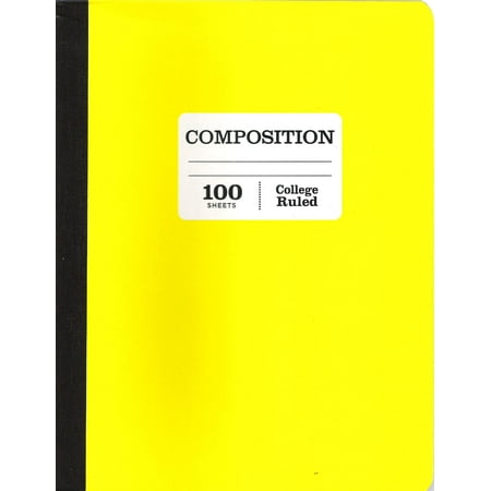 Pen+gear 100 Sheets Yellow Composition Book, College Ruled - Walmart.com
