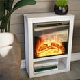 Ameriwood Home Clarine Electric Fireplace Mantel, Ivory Oak - Walmart.com