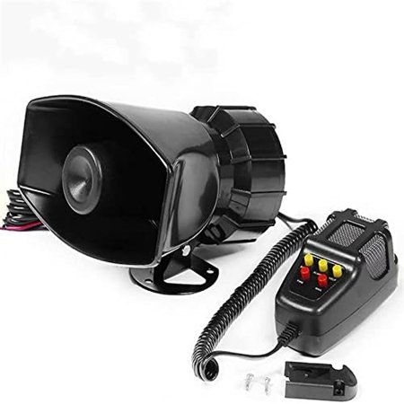 5 Tone Sound Car Siren Vehicle Horn with Mic PA Speaker System ...