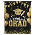 Congrats Grad Sheer Curtains 108" Extra Long for Living Room ...