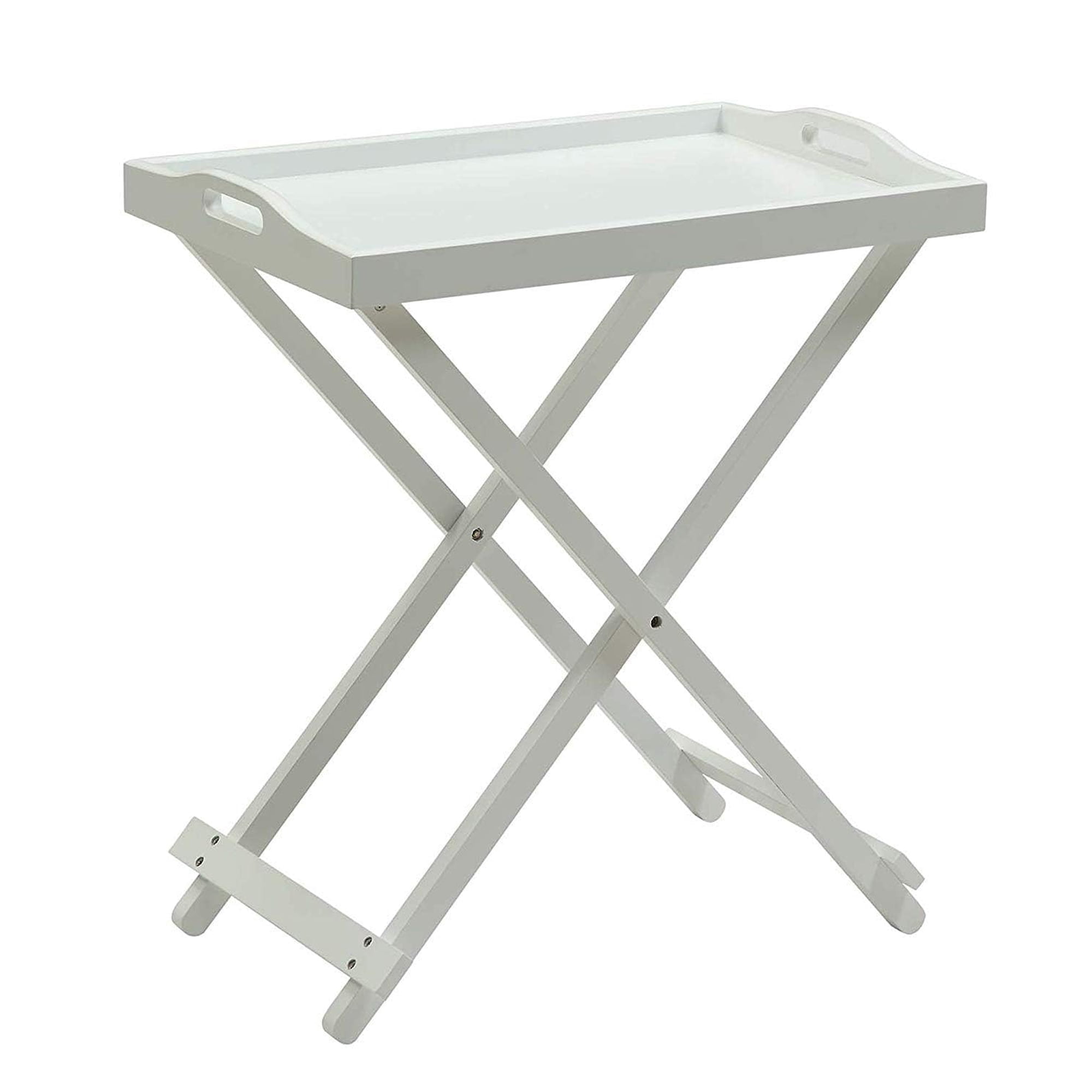Click here for Pemberly Row Folding Tray Table In White prices