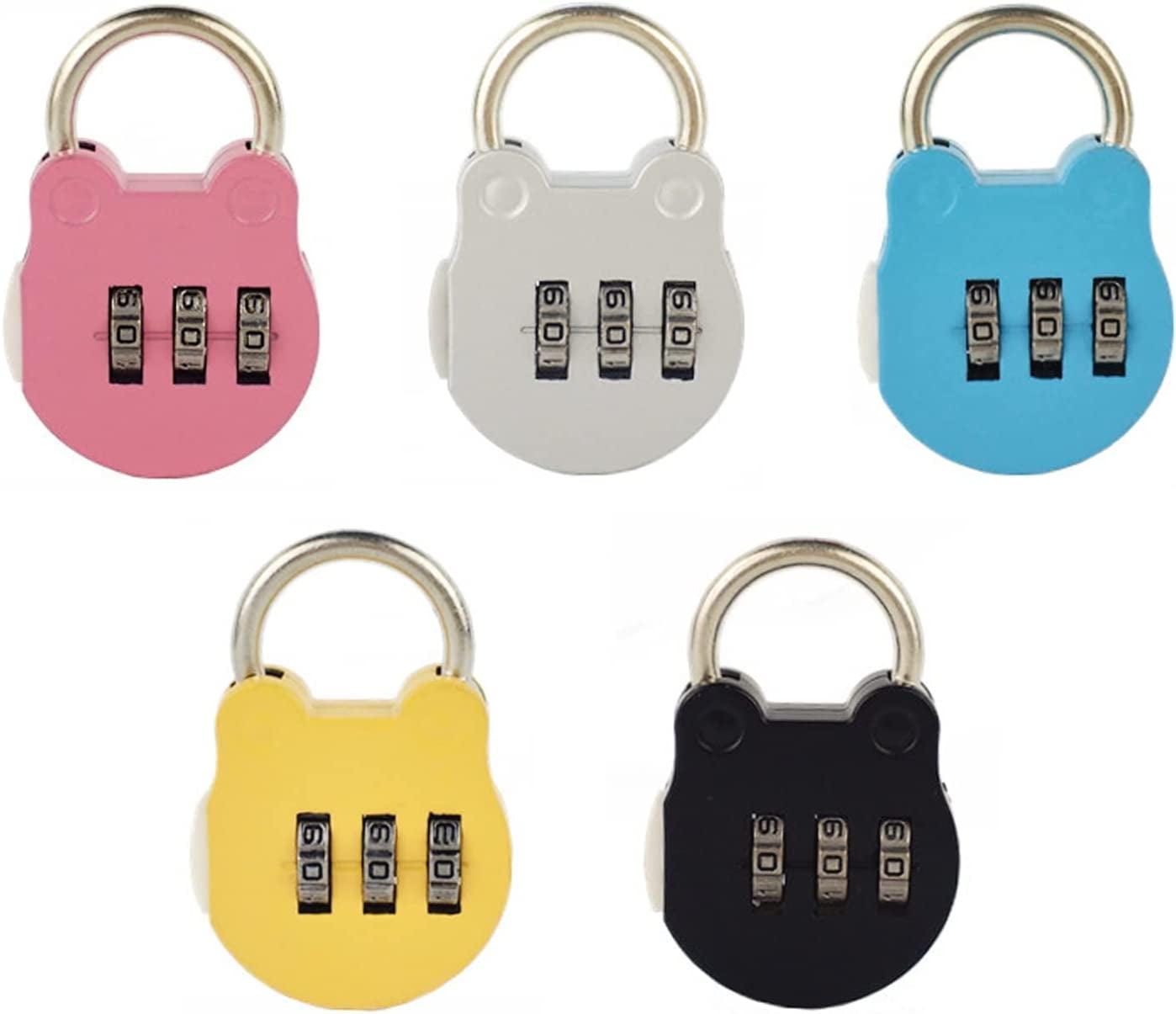 5 pieces cartoon mini lock, small locker padlock, color padlock ...