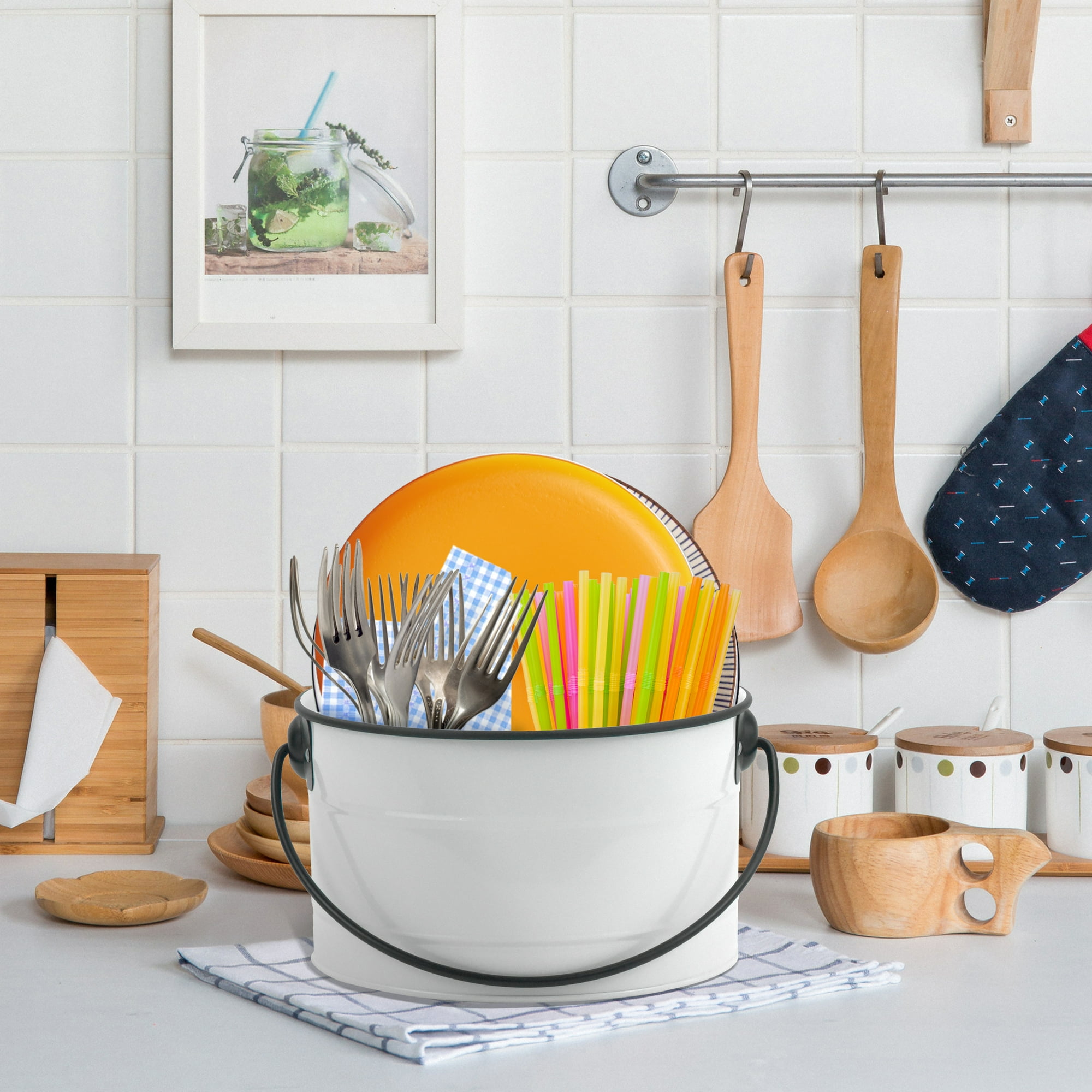 Click here for Home Trends Pl Hometrends White Galvanized Utensil... prices