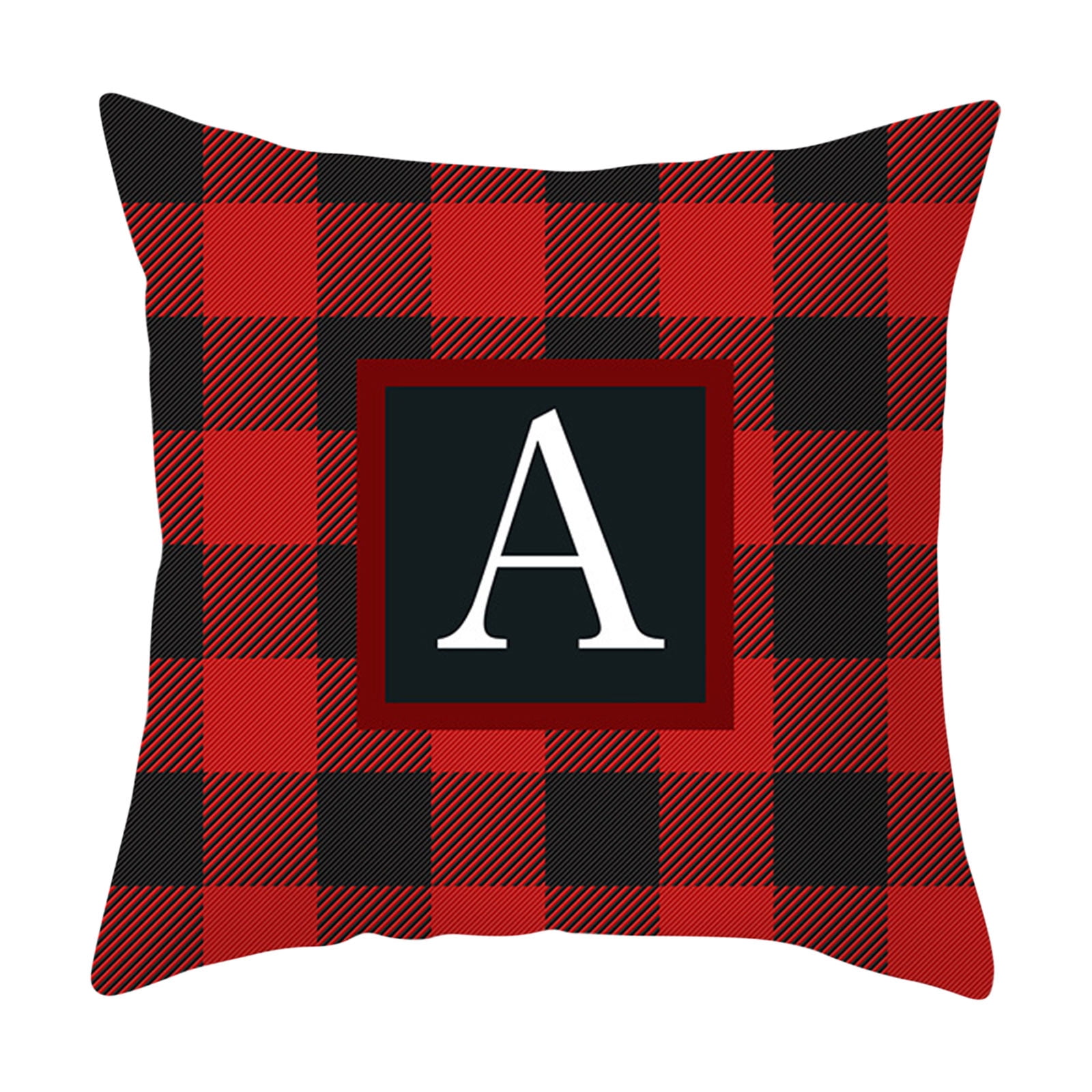 Click here for Yulier 26 Initial Letters Christmas Plaid Throw Pi... prices