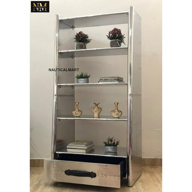 Nauticalmart Designer Triangular Single Shelving Aviator Aluminium Open ...