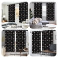 Black Cat and Dog Paw Print Black Pattern Blackout Curtains,Triple ...