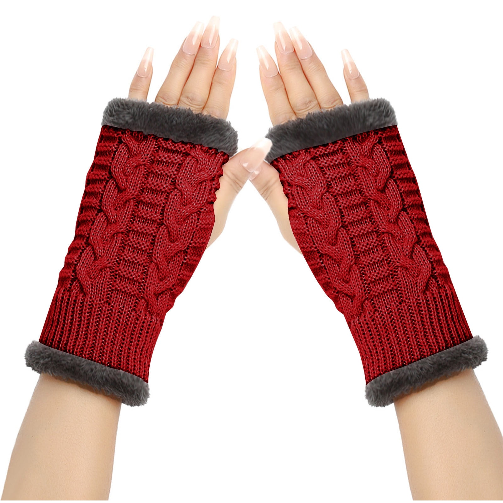 Click here for Unbranded Women Winter Wrist Arm Warmer Solid Knit... prices