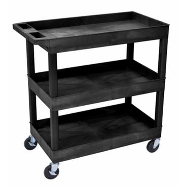 Winco USA 3-Tier Utility Cart, Black - Walmart.com