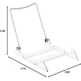 2PL Adjustable White Wire and Clear Acrylic Display Easel, 3.875" W x 5 ...
