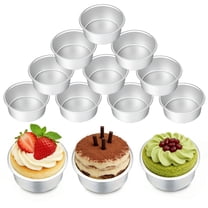 12 Pcs Cake Pans Nonstick Aluminum Small Round Cake Baking Pans Molds ...