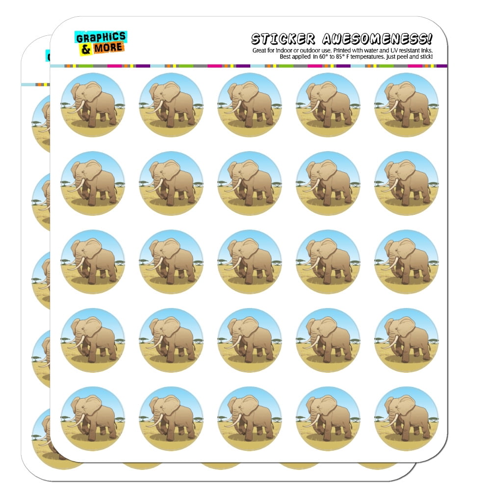 African Elephant Planner Calendar Scrapbooking Crafting Stickers ...