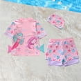 Bobifish Toddler Girls Rash Guard Swimsuit Print Short Sleeve With ...