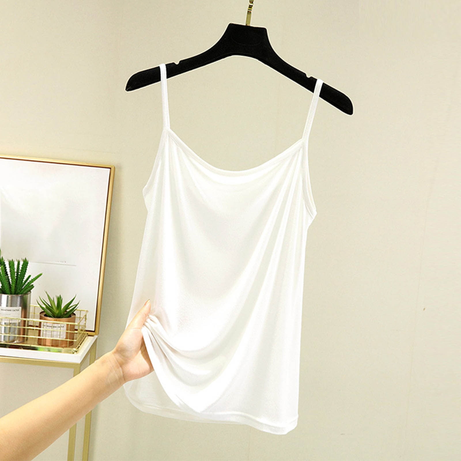 Click here for Quindos Tank Tops For Women Summer White Workout R... prices