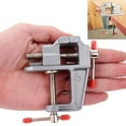 VerPetridure Aluminum Table Bench Top Vise Vice Universal Swivel Clamp ...