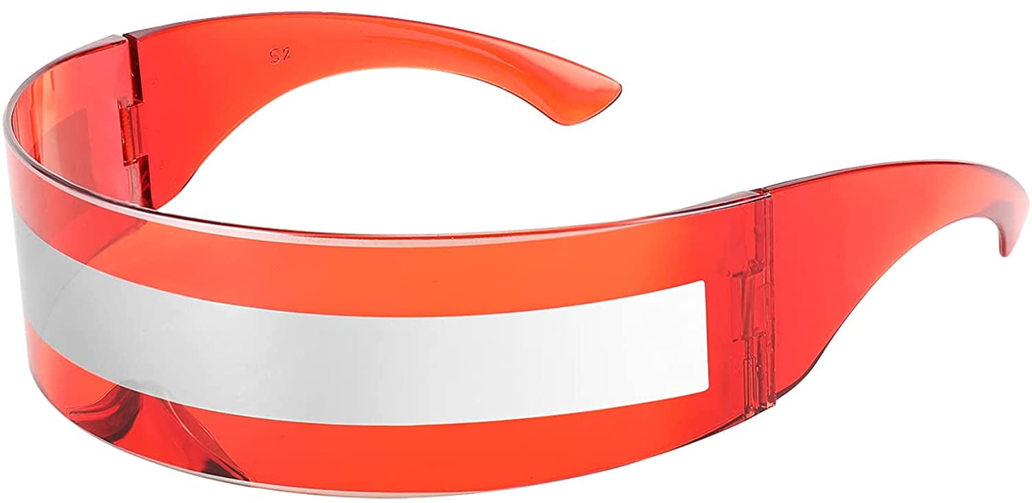 FEISEDY 80s Futuristic Visor Cyber Sunglasses Men Women Futuristic Punk ...