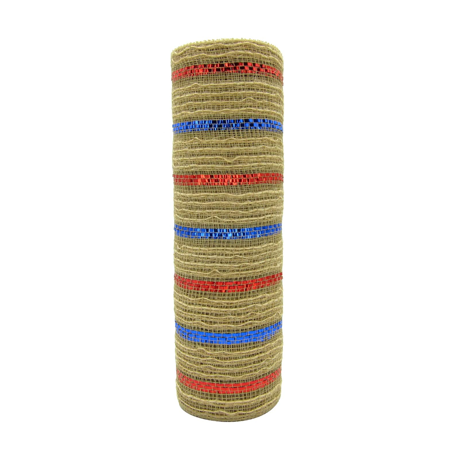 MICHAELS Red, Tan & Blue Striped Mesh by Celebrate It™ - Walmart.com