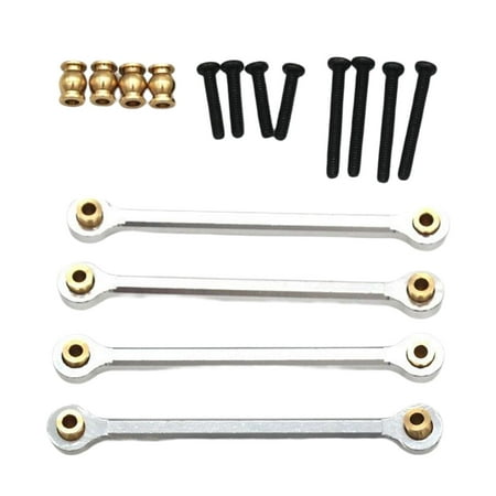 4 Pieces Aluminum Alloy Pull Rod Set Replacement Upgrade Turnbuckle Rod Linkage for 1/24 RC ...