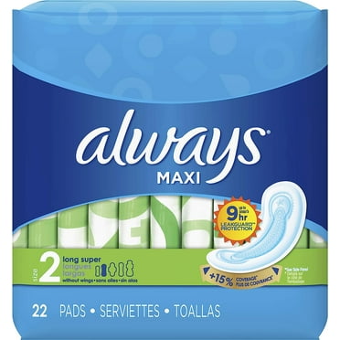 Always Infinity Size 5 Extra Heavy Overnight Feminine Pads with Wings ...