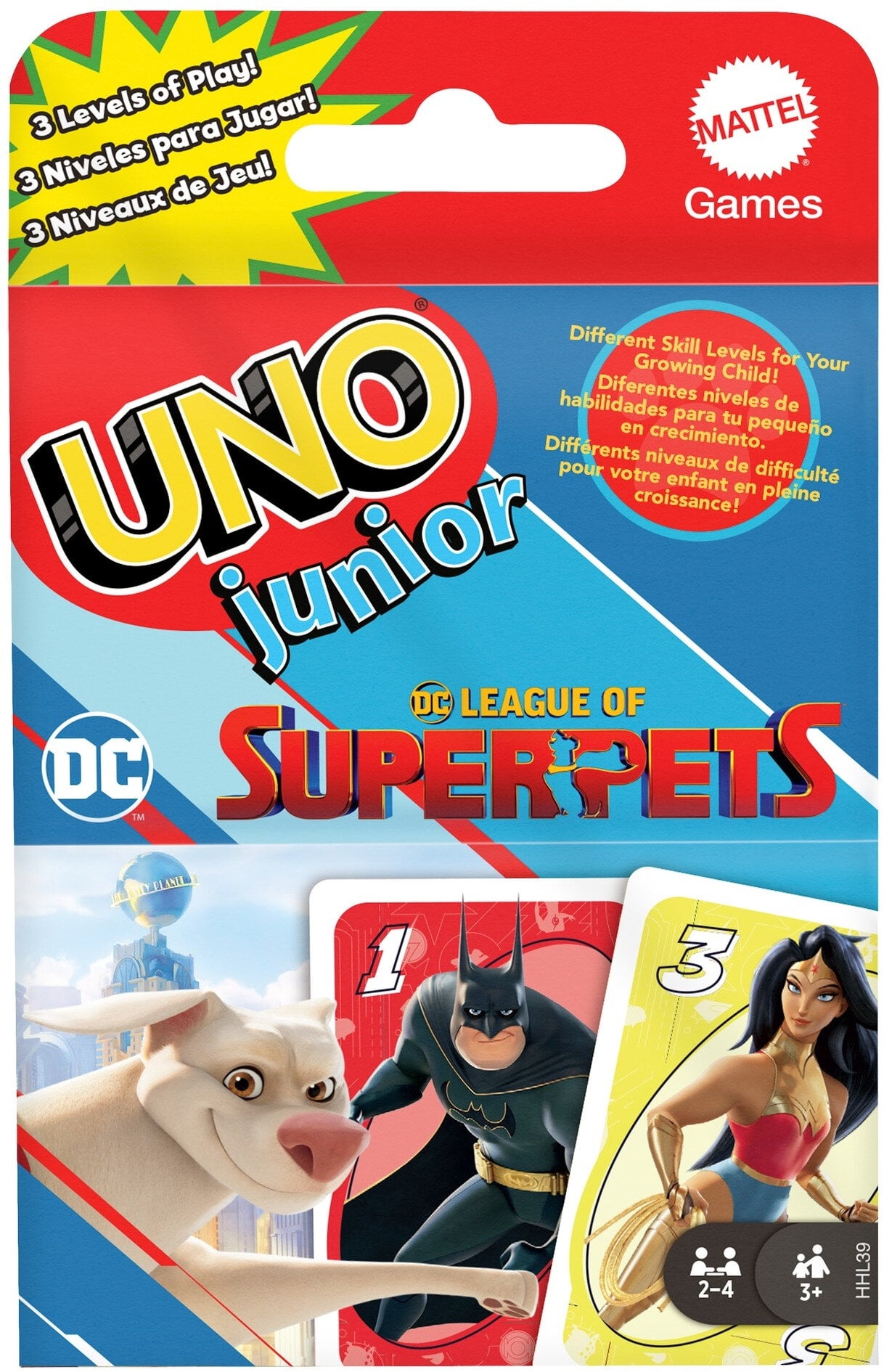 UNO Junior DC League of Superpets Card Game for Kids with Simple Rules ...