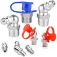 SAE & Metric Grease Fitting Replacement Kit 1/4" 1/8" M6 M10 Straight ...
