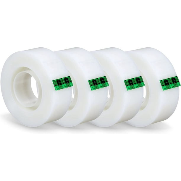 Invisible Tape - 4 Rolls - 19mm x 33m - General Purpose for Repairing ...