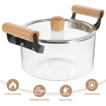 Glass Saucepan with Cover, Saucepans Glass Pot Casserole, Heat ...