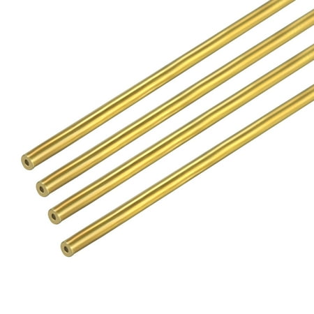 4PCS 0.3mm x 0.9mm x 500mm Brass Pipe Tube Round Bar Rod for RC Boat ...